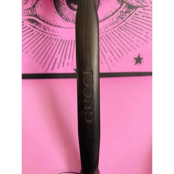 Gucci | Other | Gucci Gothic Logo Silk Tassel Wood Handle Fan | Poshmark